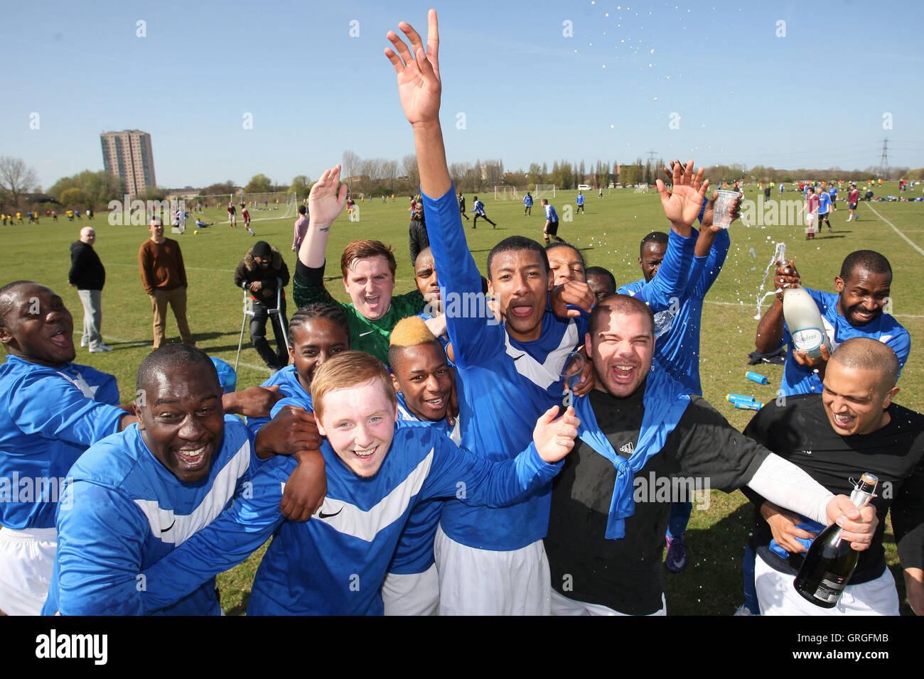 FC Bartlett celebrate winning the Division One title - Hackney & Leyton ...
