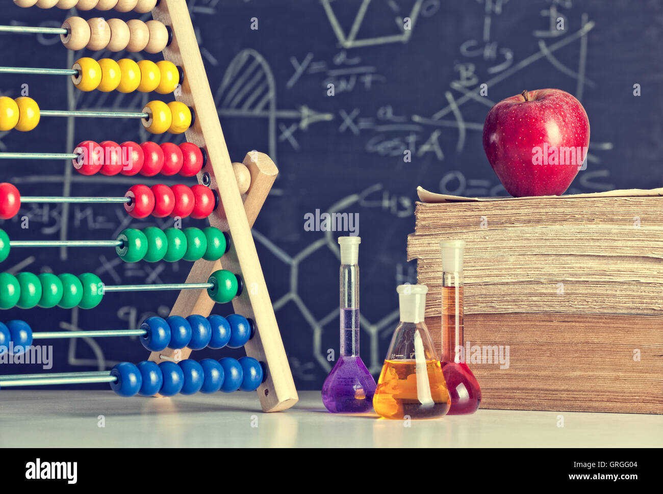 school object concept and blackboard background Stock Photo - Alamy