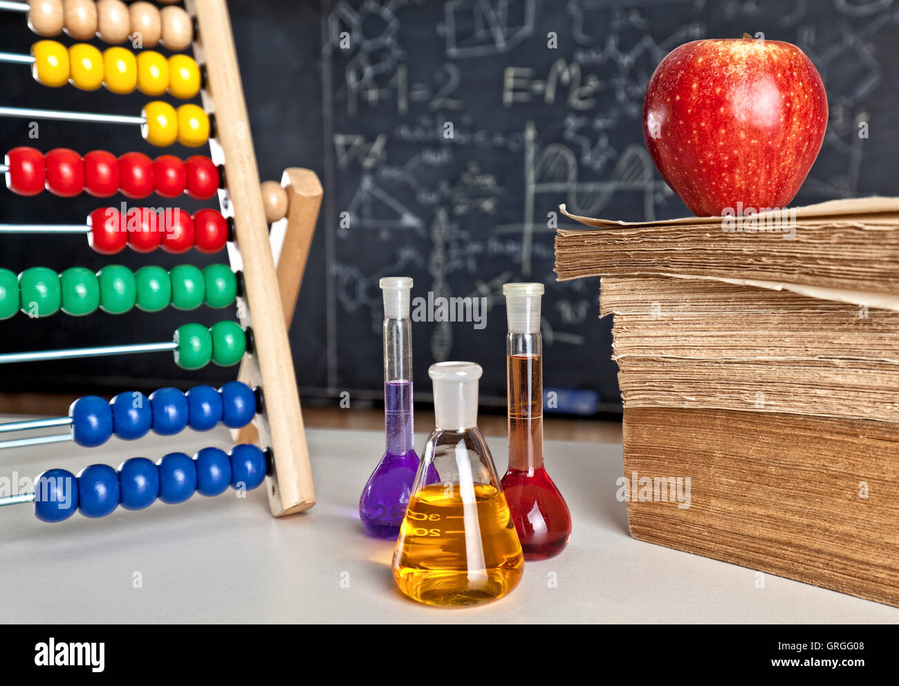 school object concept and blackboard background Stock Photo - Alamy