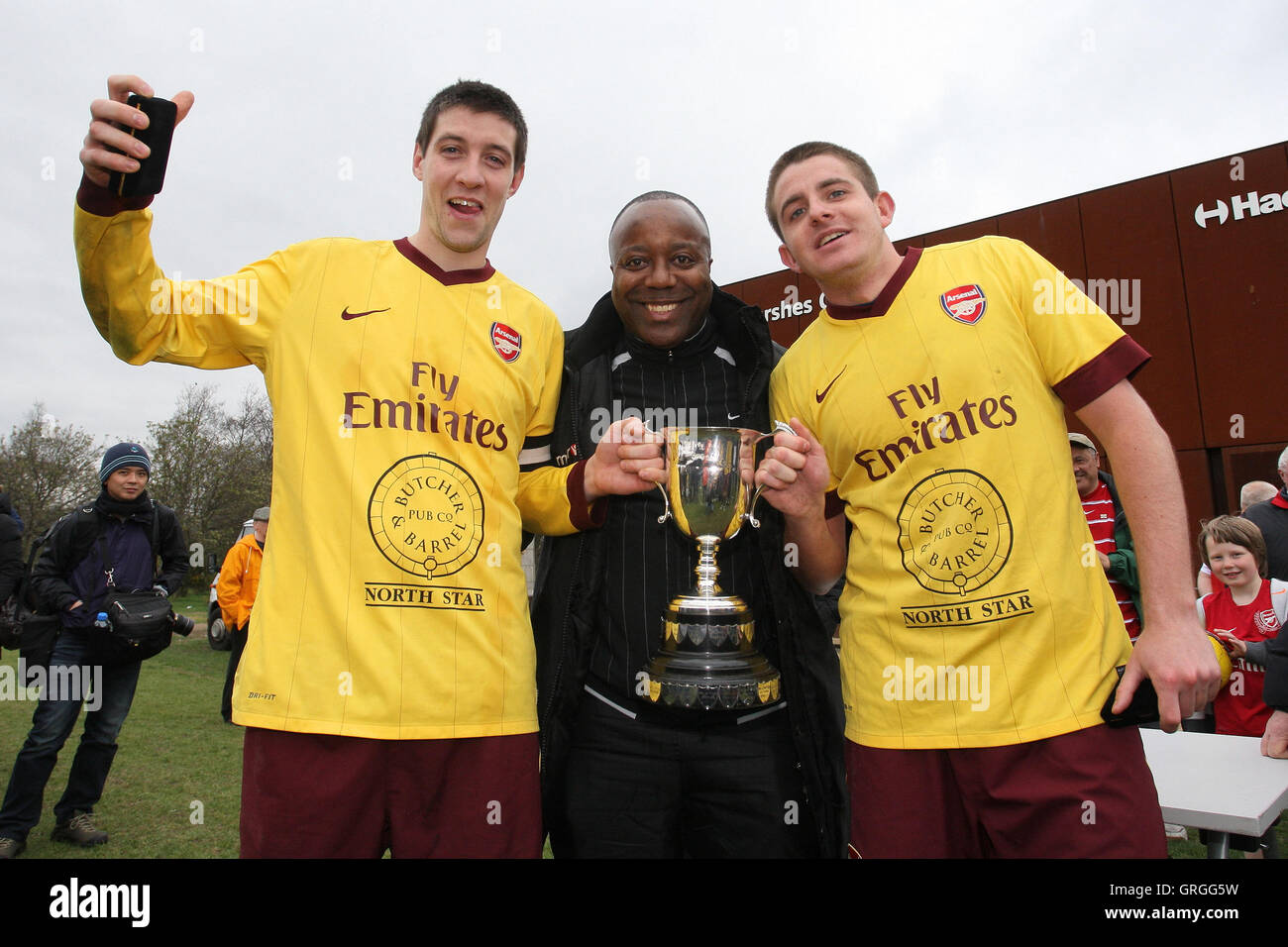 Jack Morgan Cup winners Mustard FC celebrate - Chapel Old Boys (blue ...