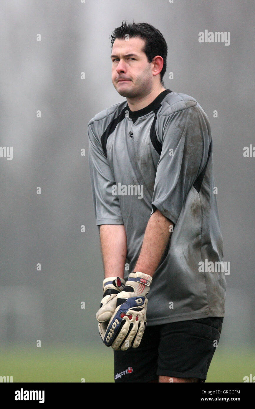 The East Moore FC goalkeeper is seen during an East London Sunday ...