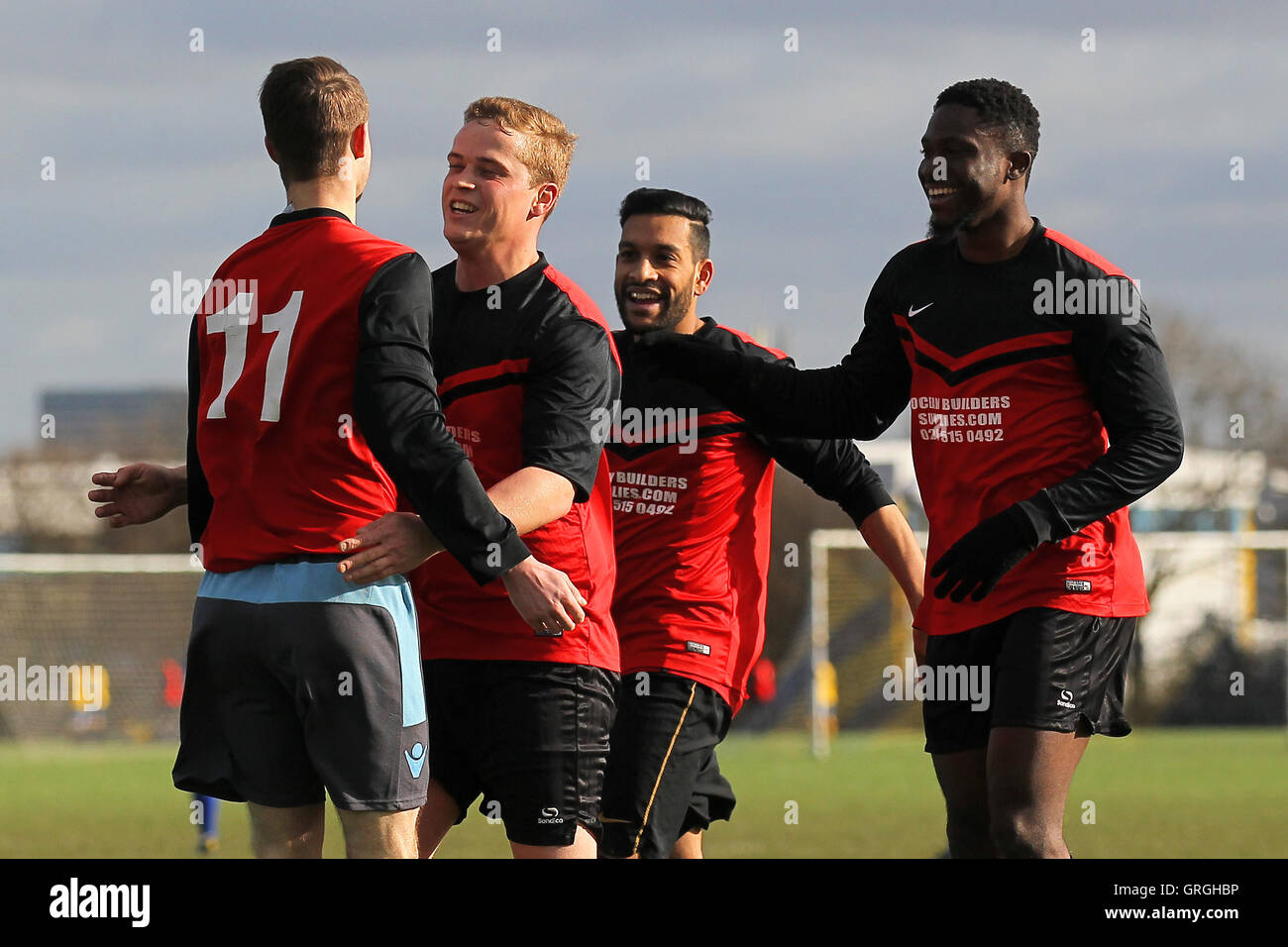 Stepney players celebrate their second goal - FC Stepney vs BG United ...