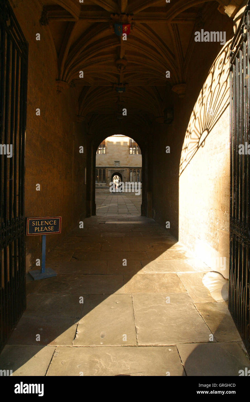 An entrance to the Bodleian Library, Oxford. The library was opened in ...