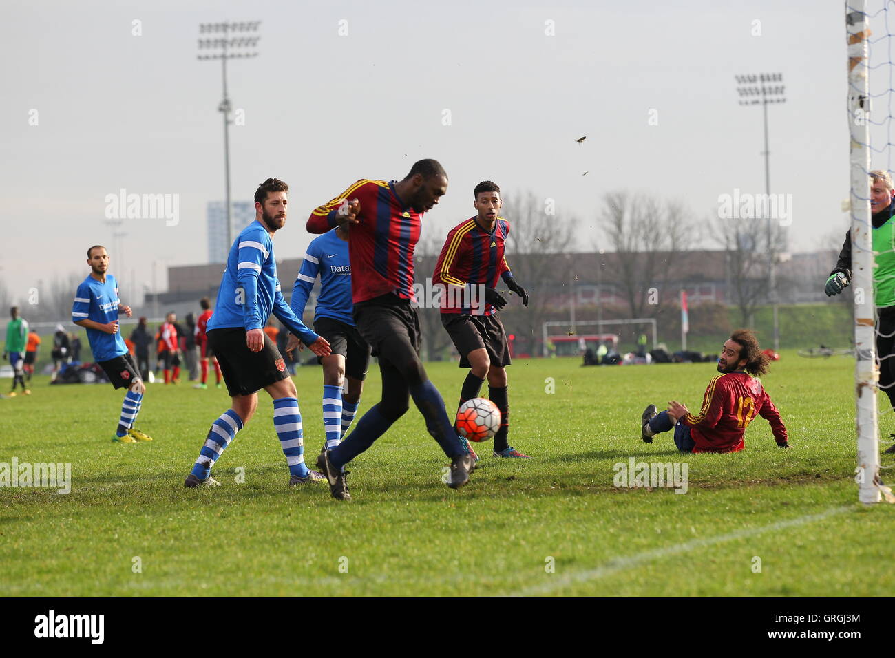 Highfield (blue) vs FC Bartlett, Hackney & Leyton Sunday League Albert ...