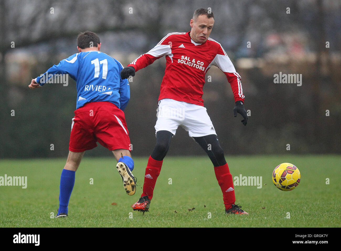 Dynamics (red) vs Riviera, Hackney & Leyton Sunday League Albert ...