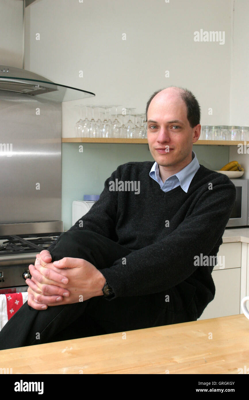 Philosopher Alain de Botton at home in London. Author of The ...