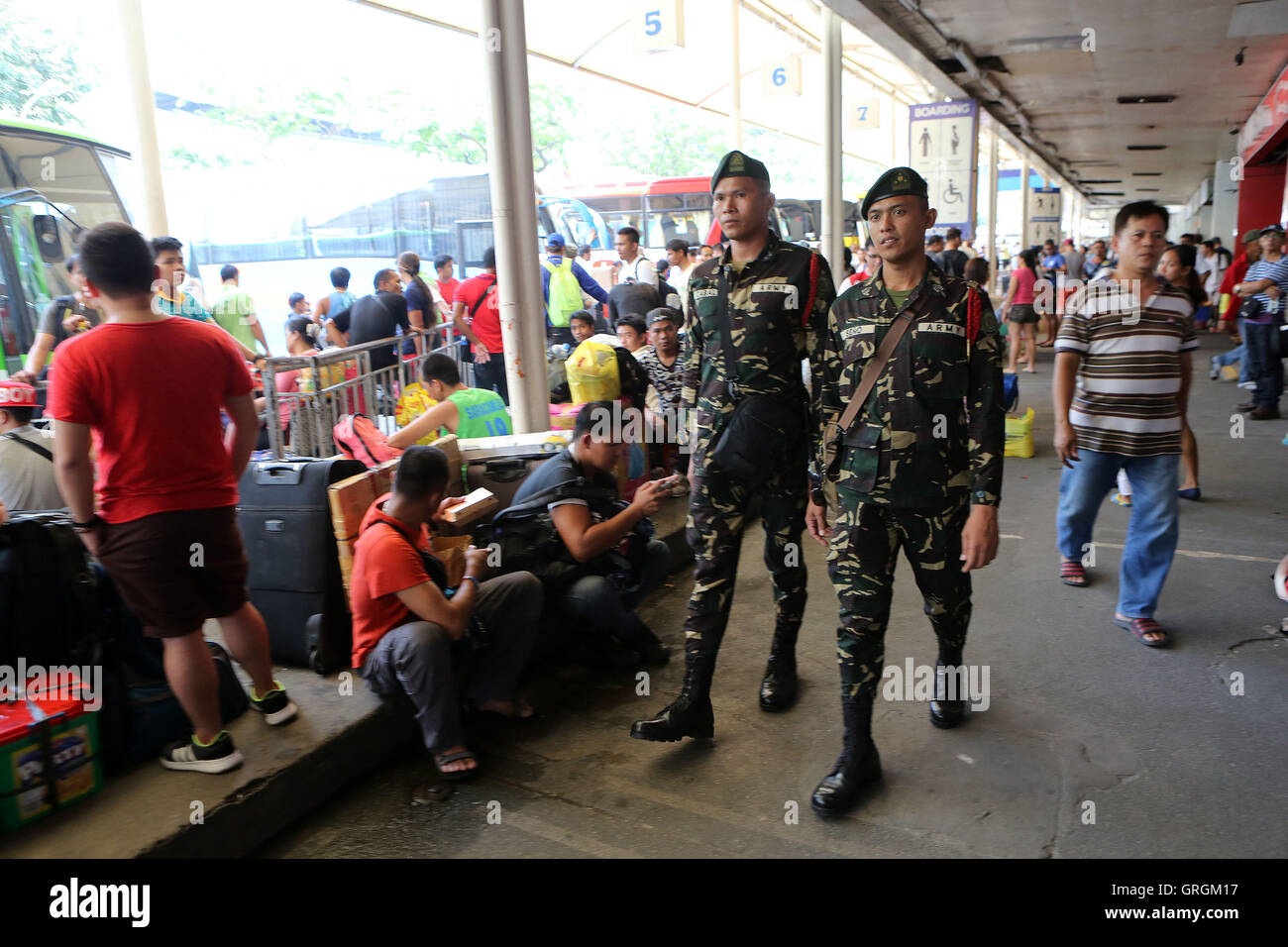 Quezon City, Philippines. 7th Sep, 2016. Soldiers from the Armed Forces ...