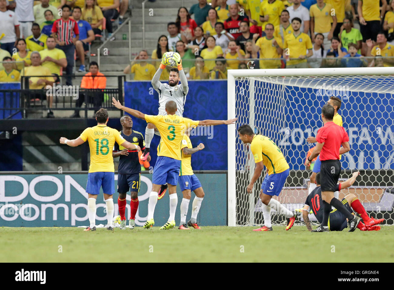MANAUS, AM - 06.09.2016: BRAZIL VS COLOMBIA - Attack Selection of ...
