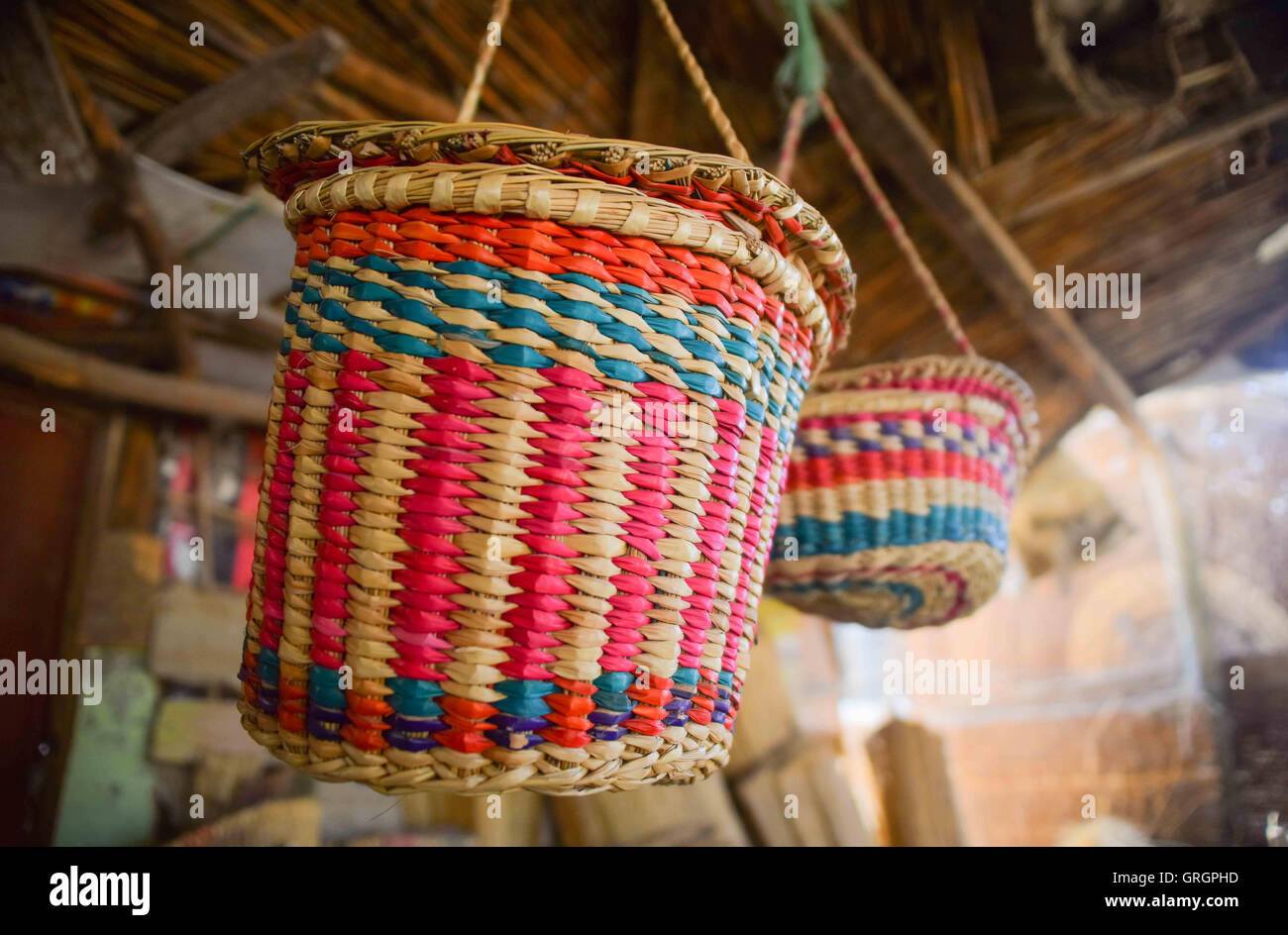 Cairo, Egypt. 7th Sep, 2016. Straw-traditional products are seen, in ...