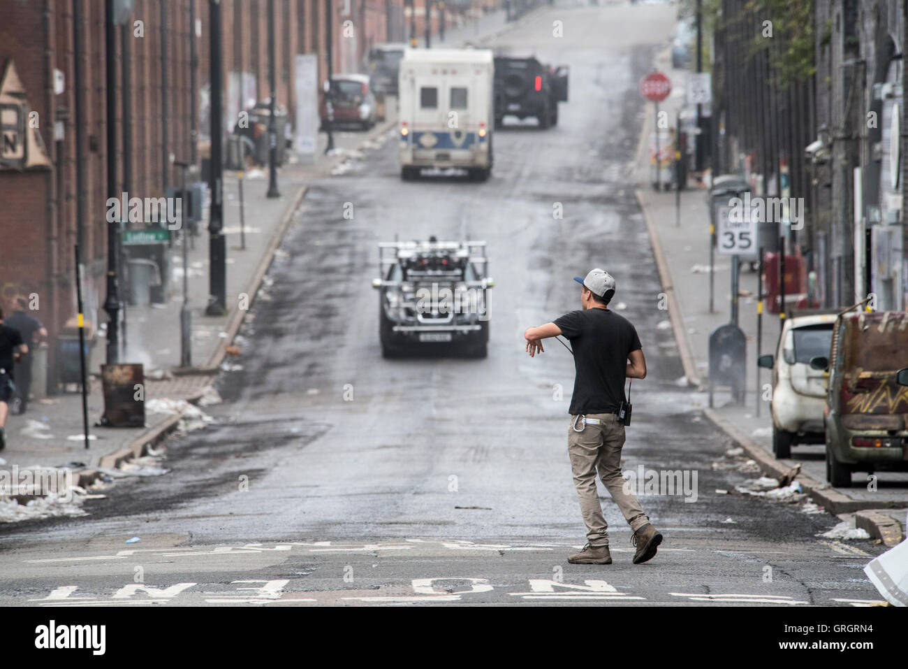 Car crash movie set hi-res stock photography and images - Alamy