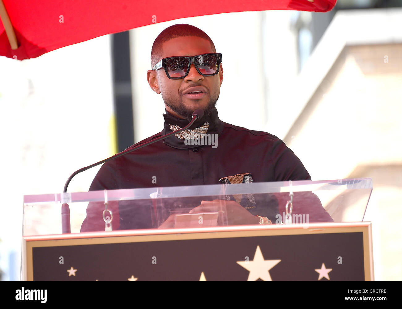Hollywood, California, USA. 7th Sep, 2016. Usher arrives for the star ...