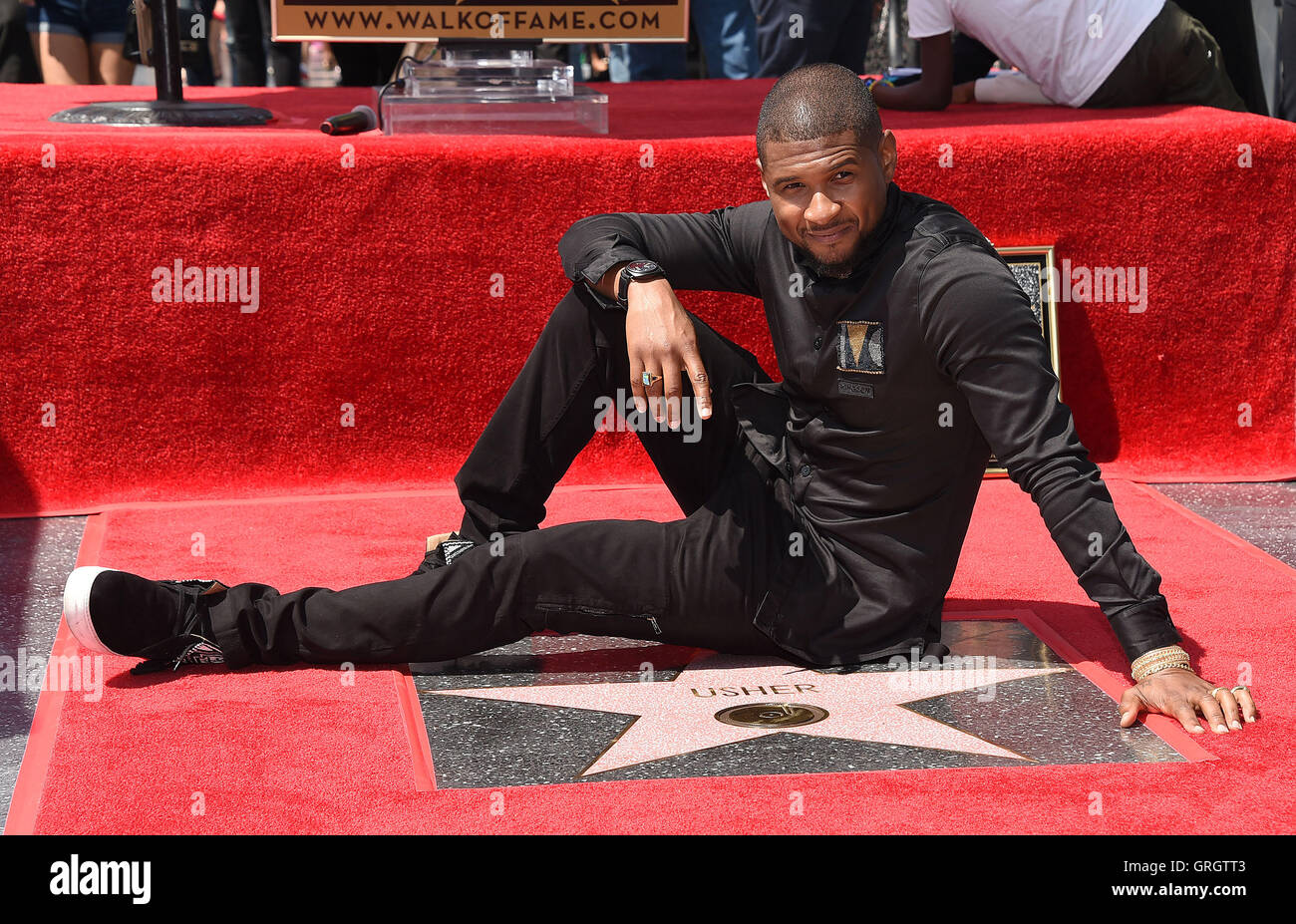 Hollywood, California, USA. 7th Sep, 2016. Usher arrives for the star ...