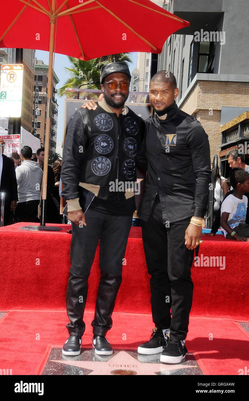 Los Angeles, CA, USA. 7th Sep, 2016. will.i.am, Usher at the induction ...