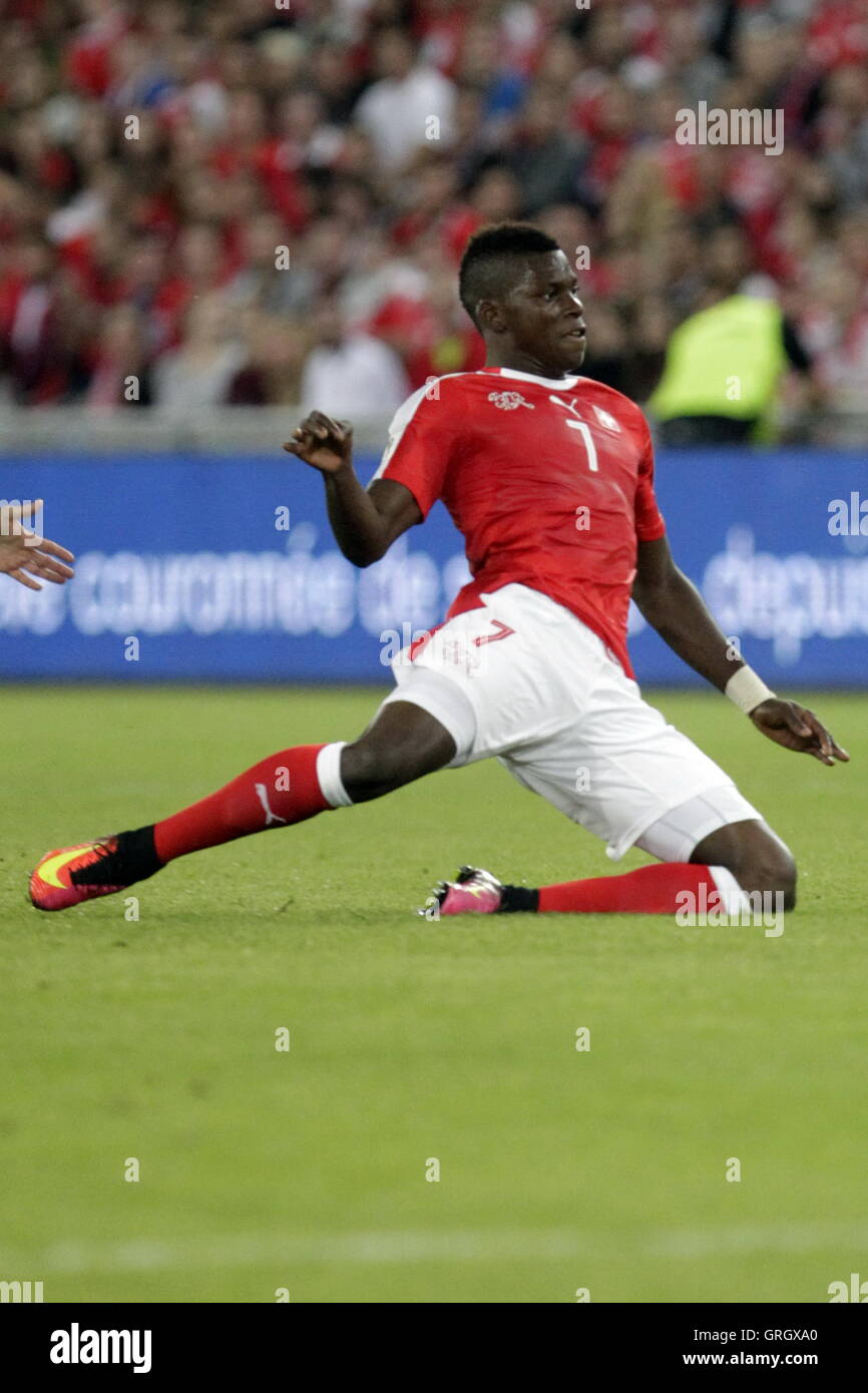 Basel, Switzerland. 6 September 2016 Breel Embolo in action during the ...