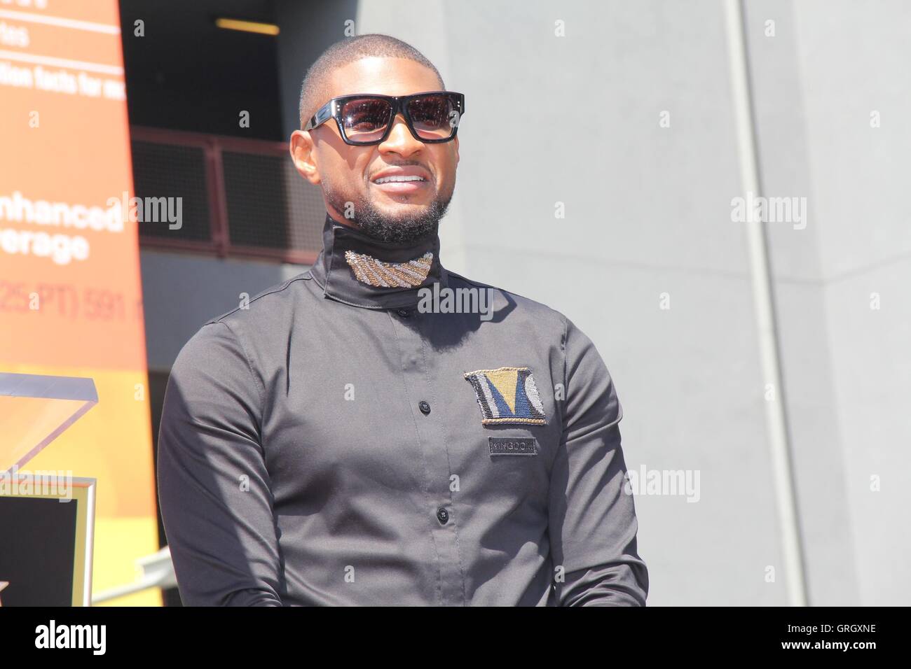 Hollywood, California, USA. 7th Sep, 2016. I15848CHW.USHER Honored With ...