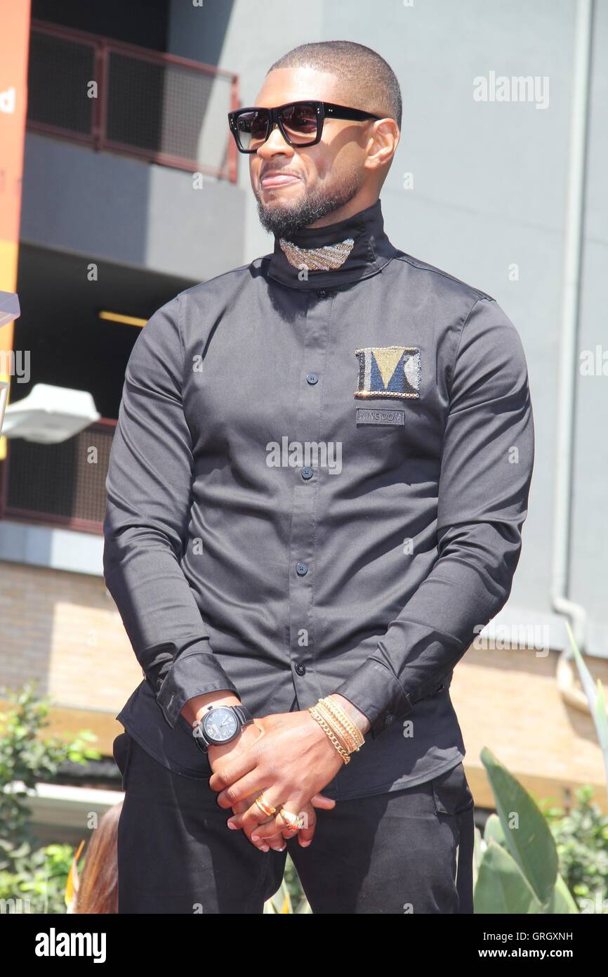 Hollywood, California, USA. 7th Sep, 2016. I15848CHW.USHER Honored With ...