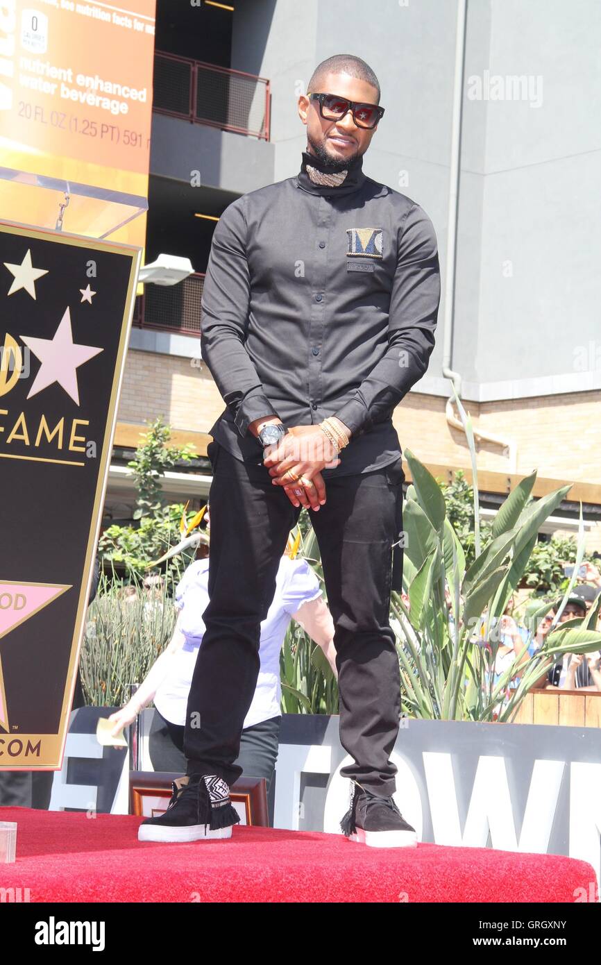 Hollywood, California, USA. 7th Sep, 2016. I15848CHW.USHER Honored With ...