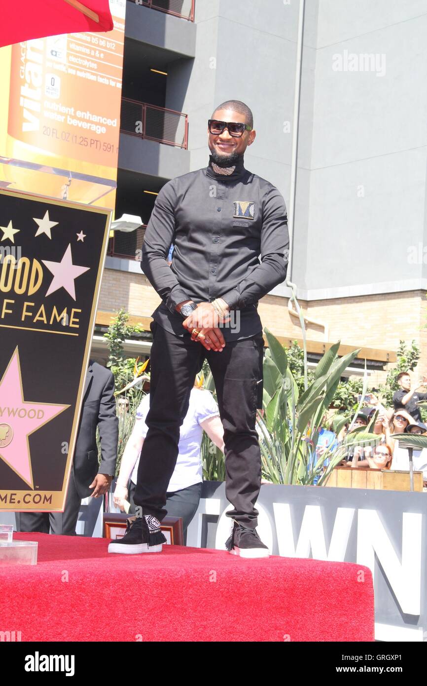 Hollywood, California, USA. 7th Sep, 2016. I15848CHW.USHER Honored With ...