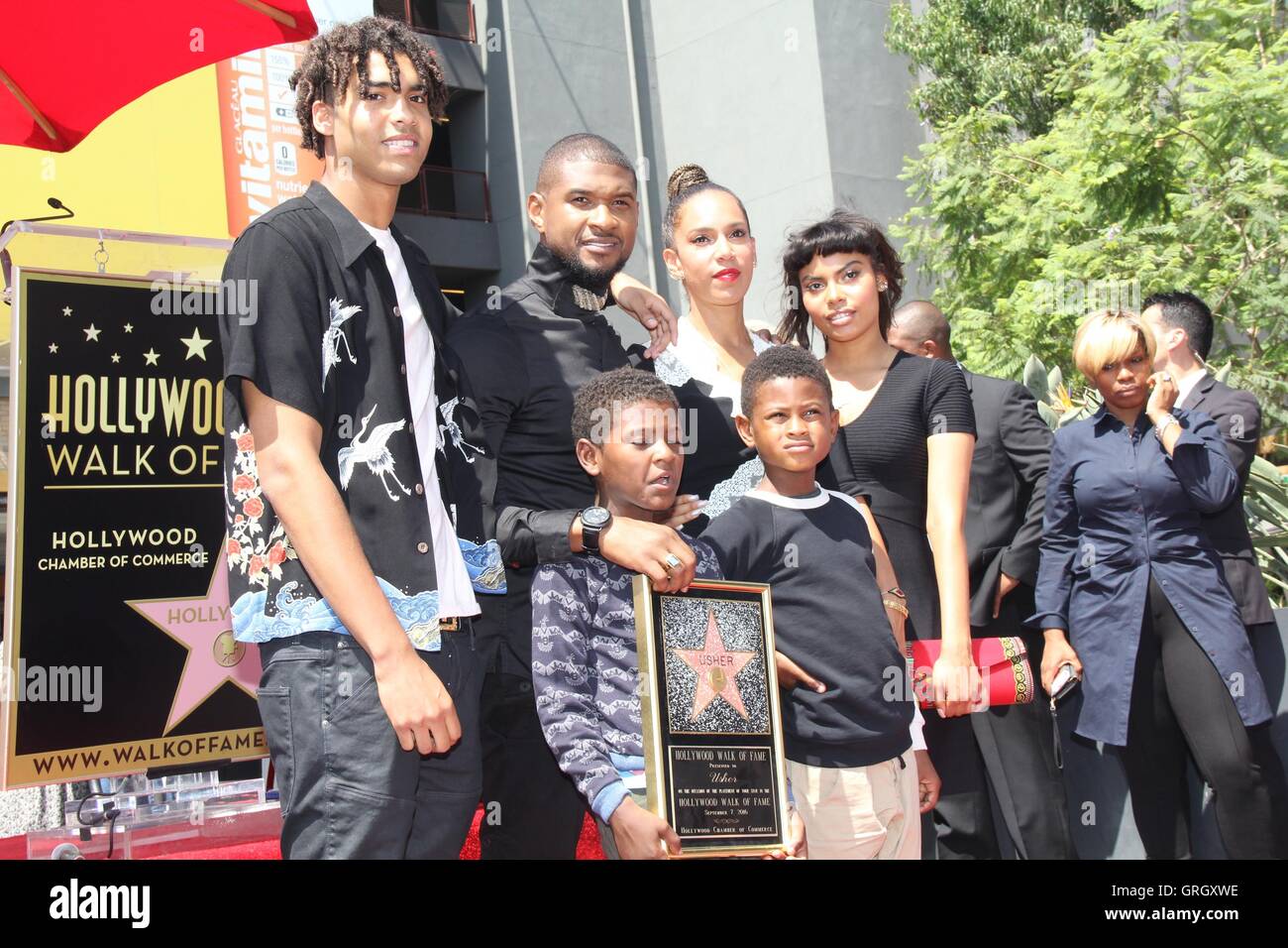 Hollywood, California, USA. 7th Sep, 2016. I15848CHW.USHER Honored With ...