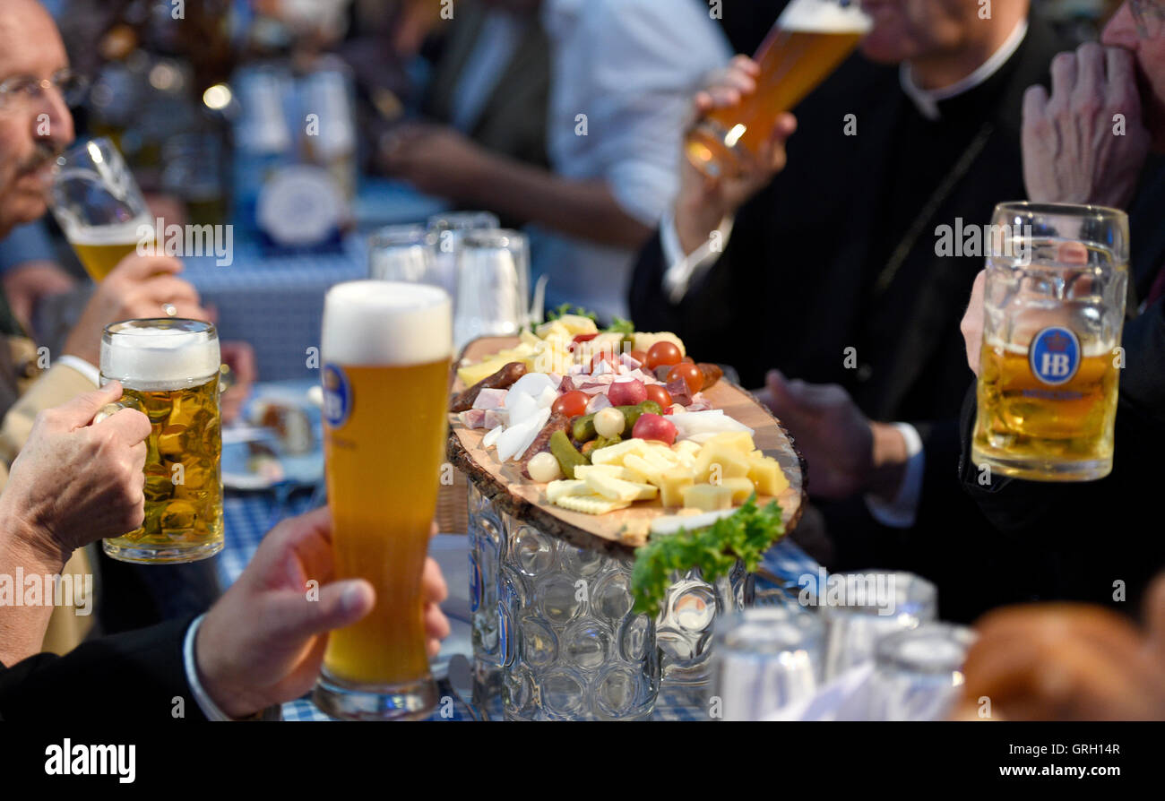 Berlin, Germany. 7th Sep, 2016. People drinking beer during the ...