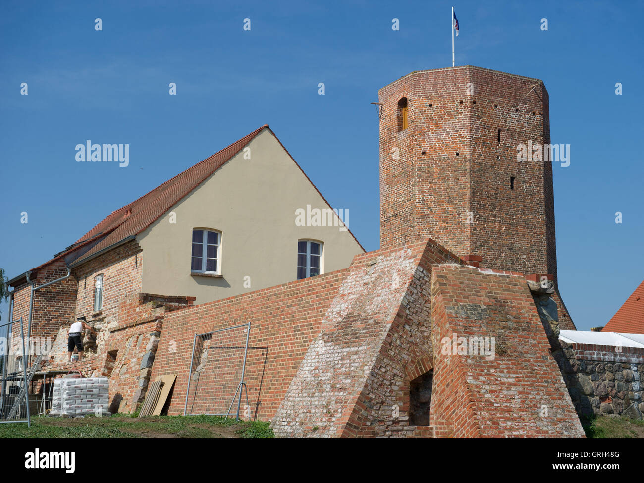 The heritage protected castle grounds in Loecknitz, Germany, 08 ...