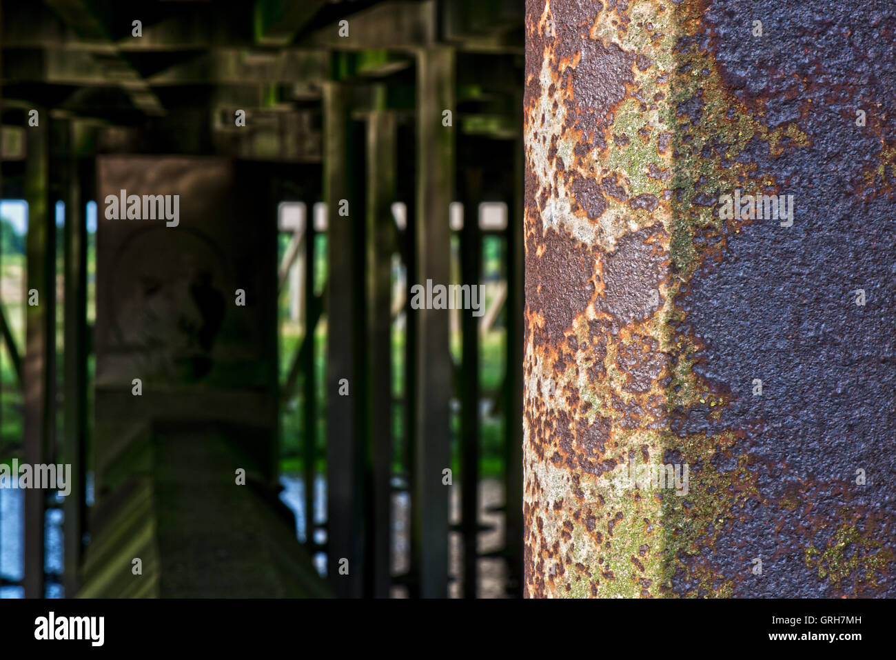 Rusty Pillar and view of the underneath of one of the "Five Brothers ...