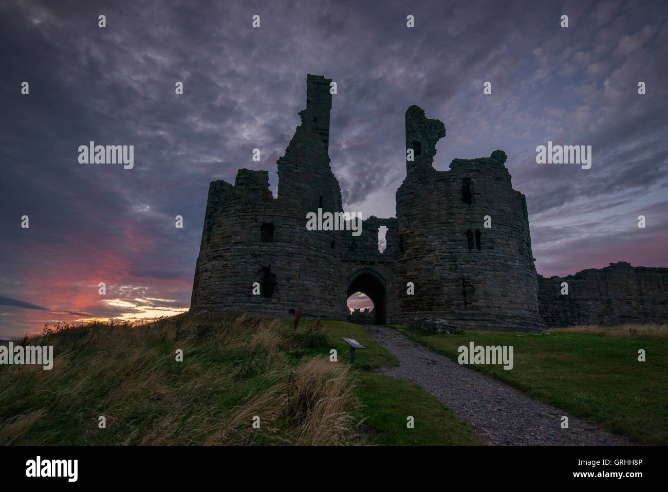 Dunstanburgh Castle On The Coast Of Northumberland High Resolution ...