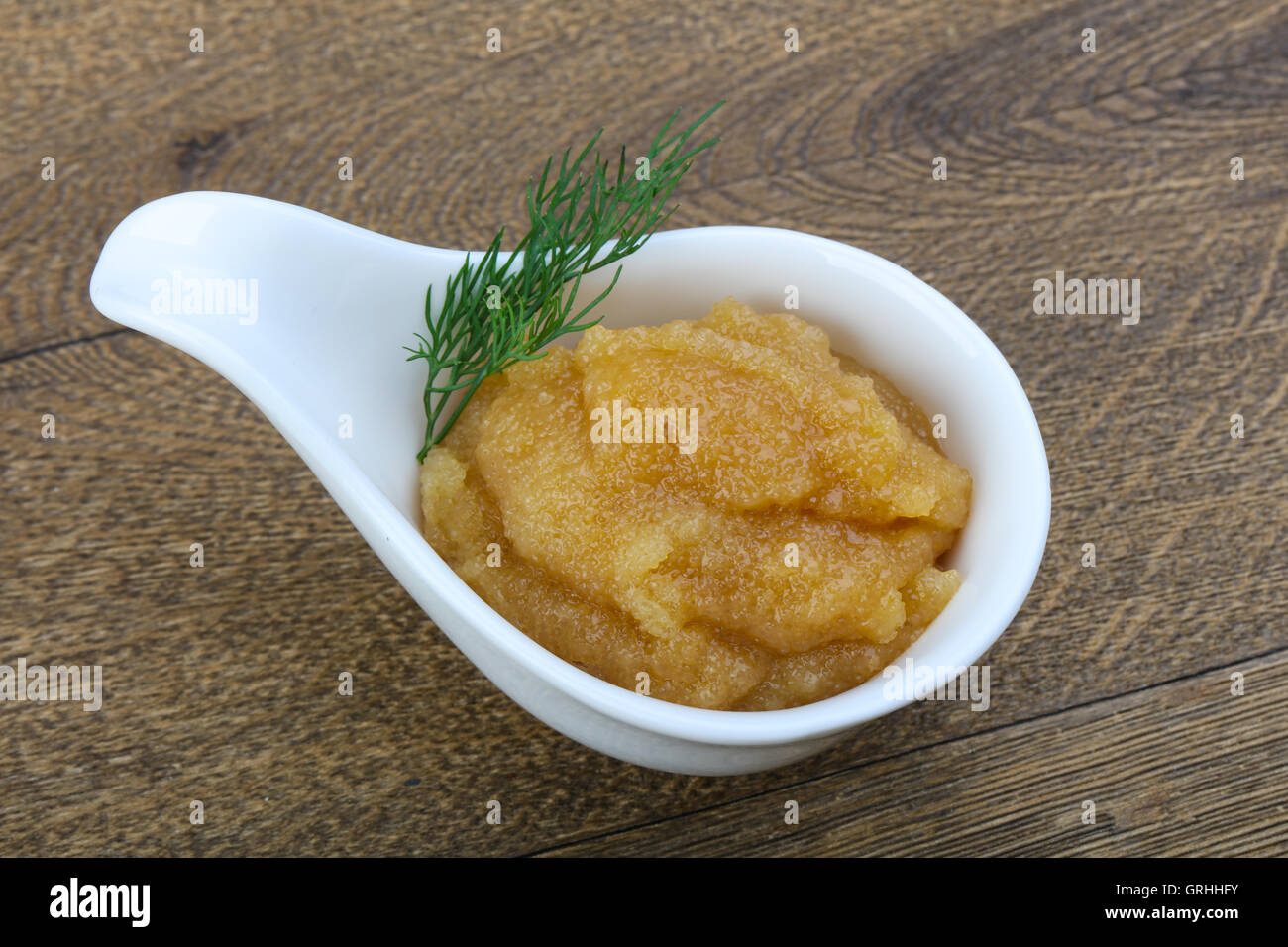 Herring roe with dill on the plate Stock Photo - Alamy