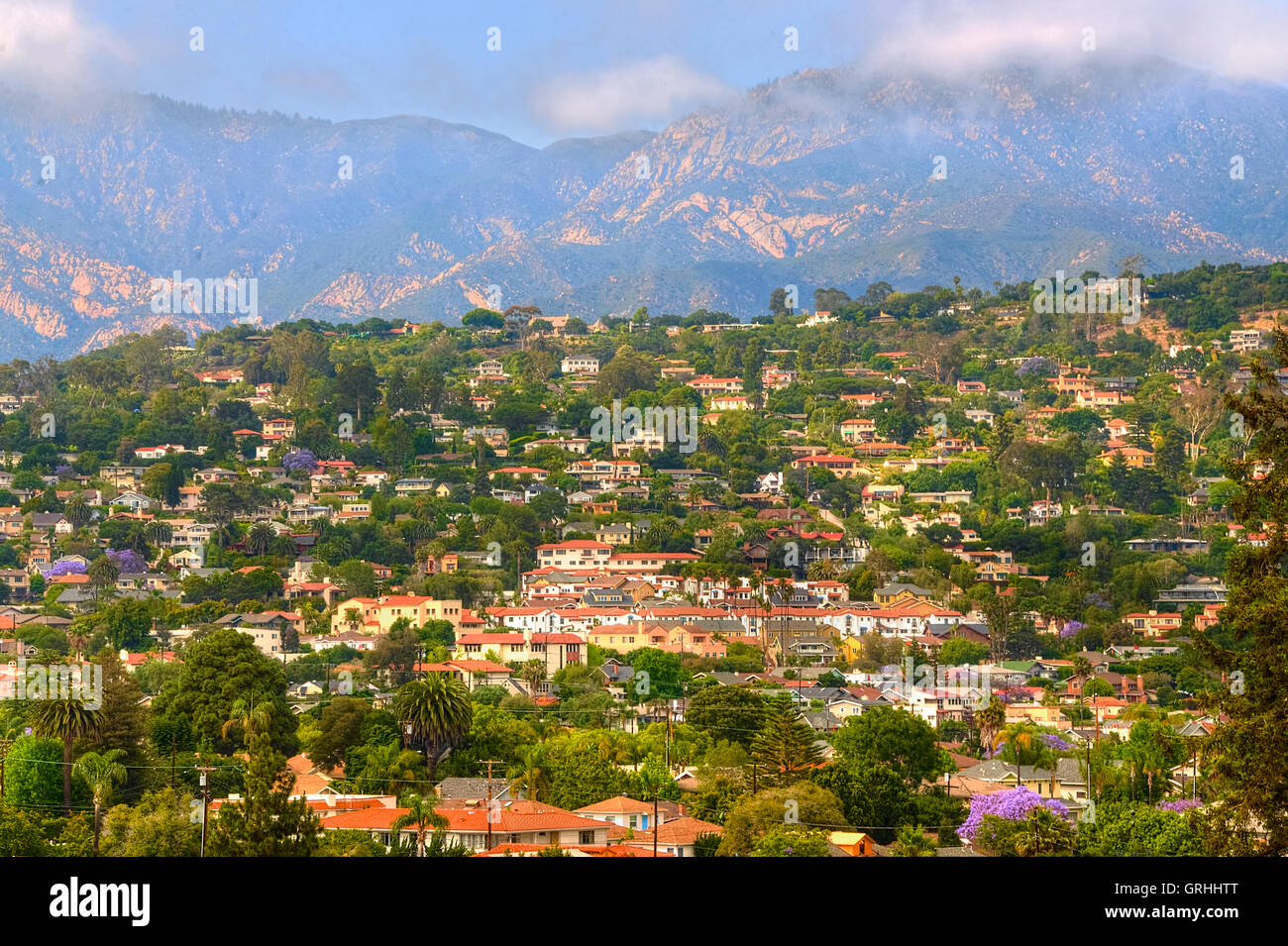 View from Santa Barbara city hall tower - USA Stock Photo - Alamy