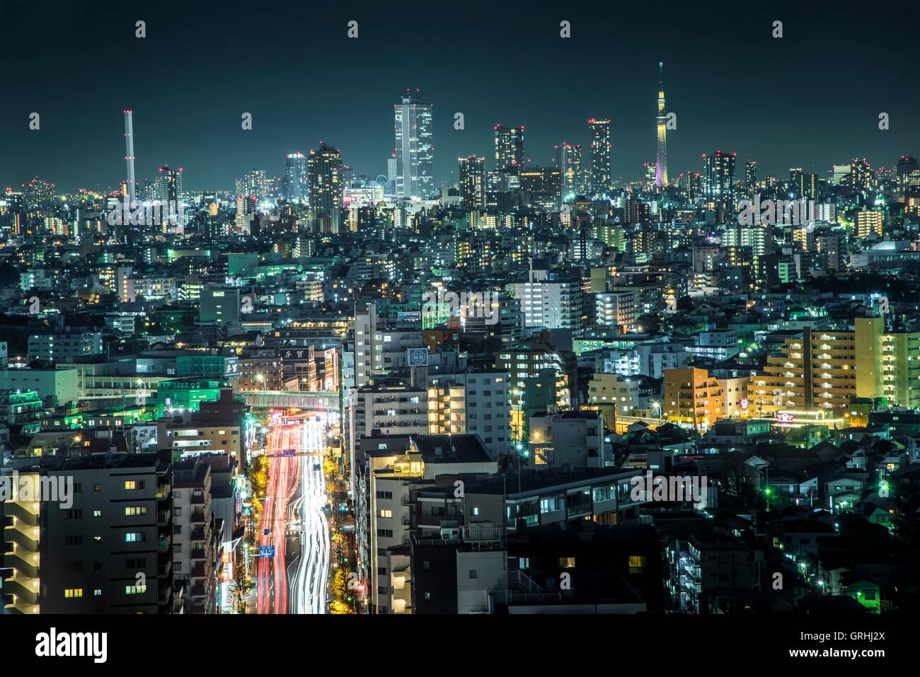 Tokyo Skytree view from Nerima -Ku, Tokyo, Japan Stock Photo - Alamy