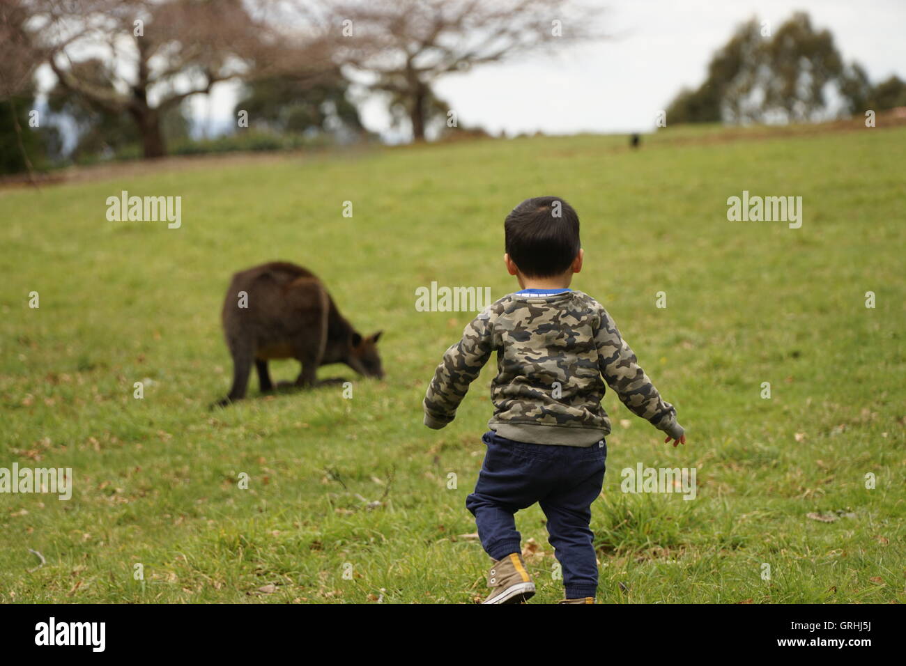 Children chasing hi-res stock photography and images - Alamy