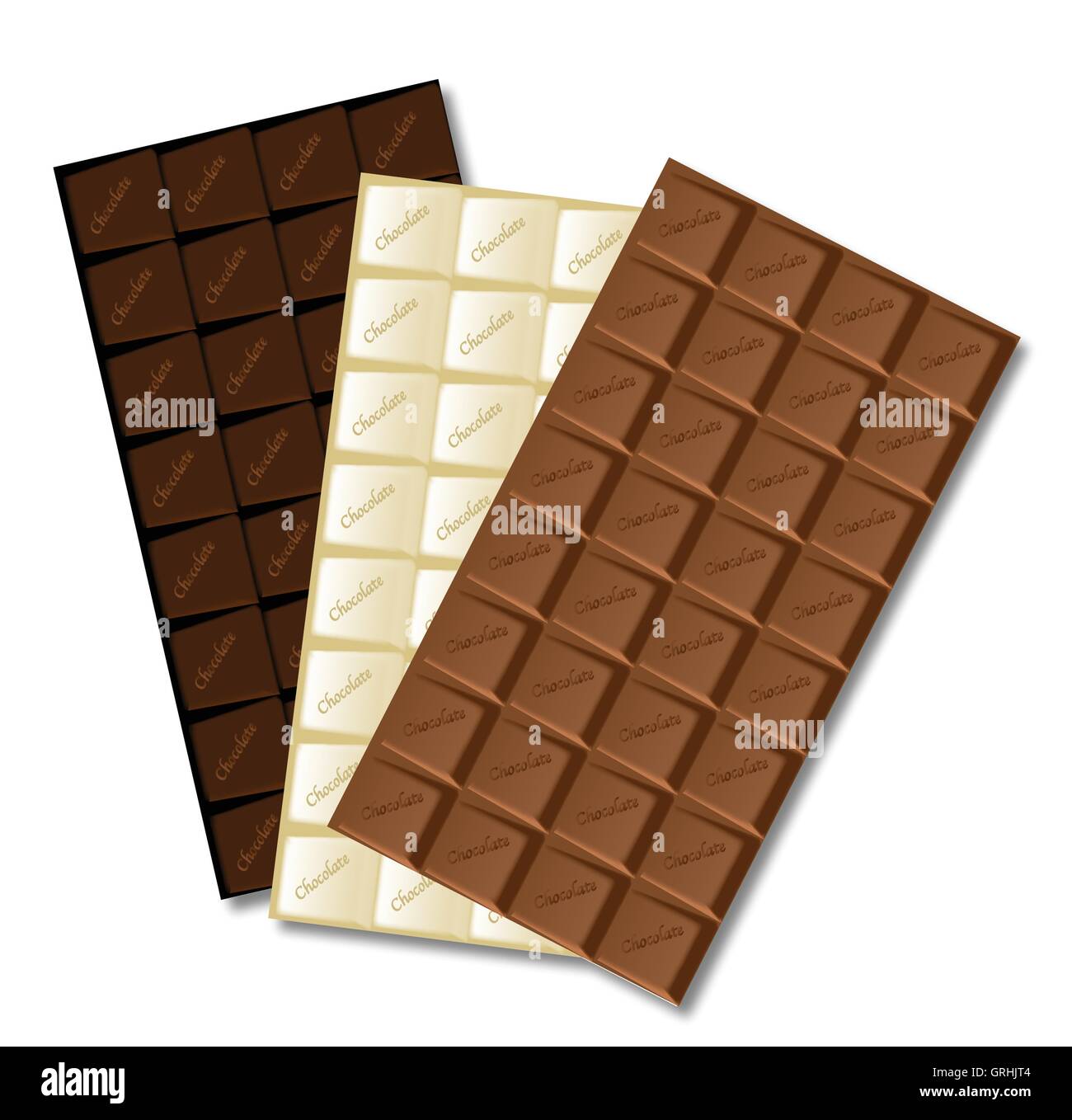 Pieces sweet white chocolate Stock Vector Images - Alamy
