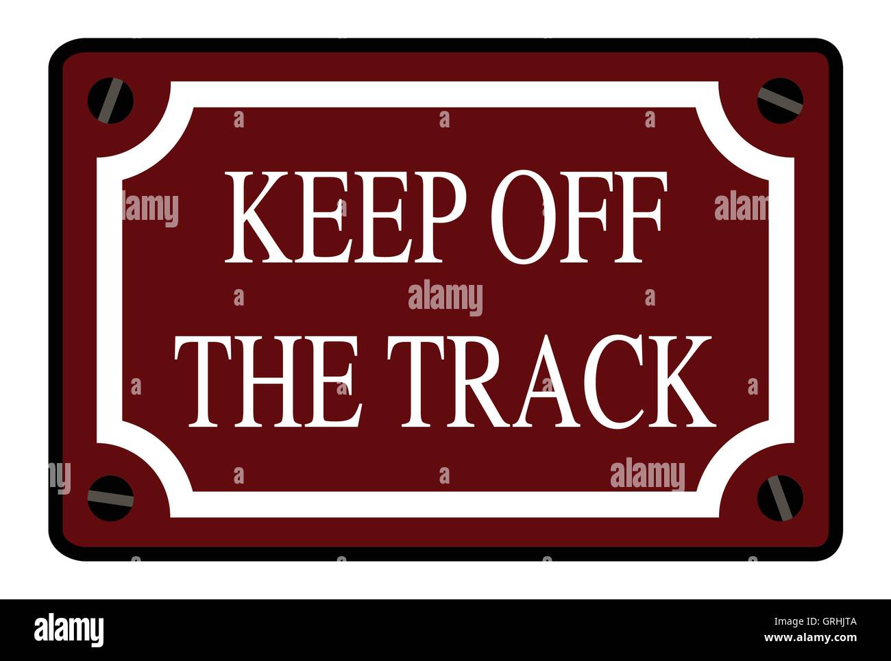Keep Off The Track Station Sign Stock Vector Image & Art - Alamy