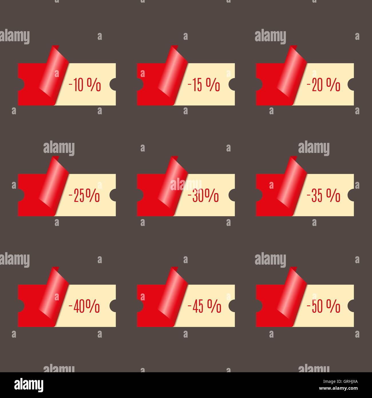 Set stickers discounts, vector illustration Stock Vector Image & Art ...