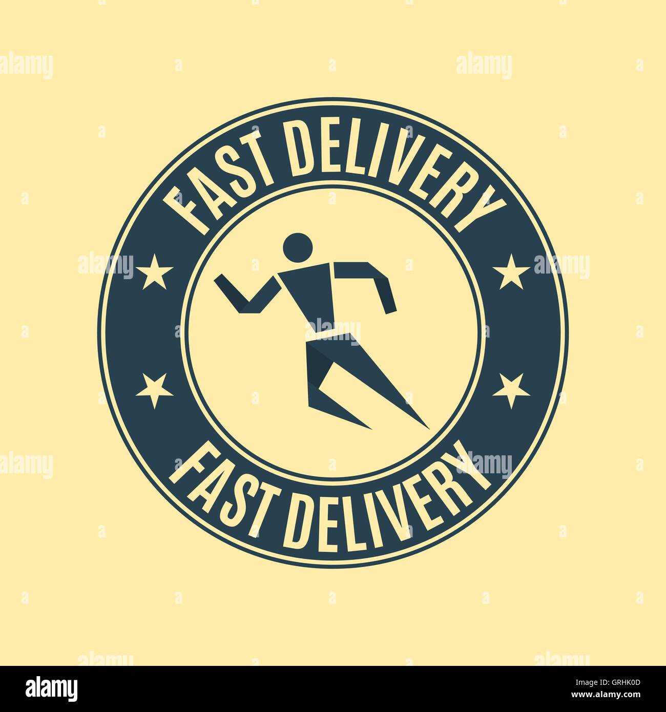 The emblem fast delivery, vector illustration Stock Vector Image & Art ...