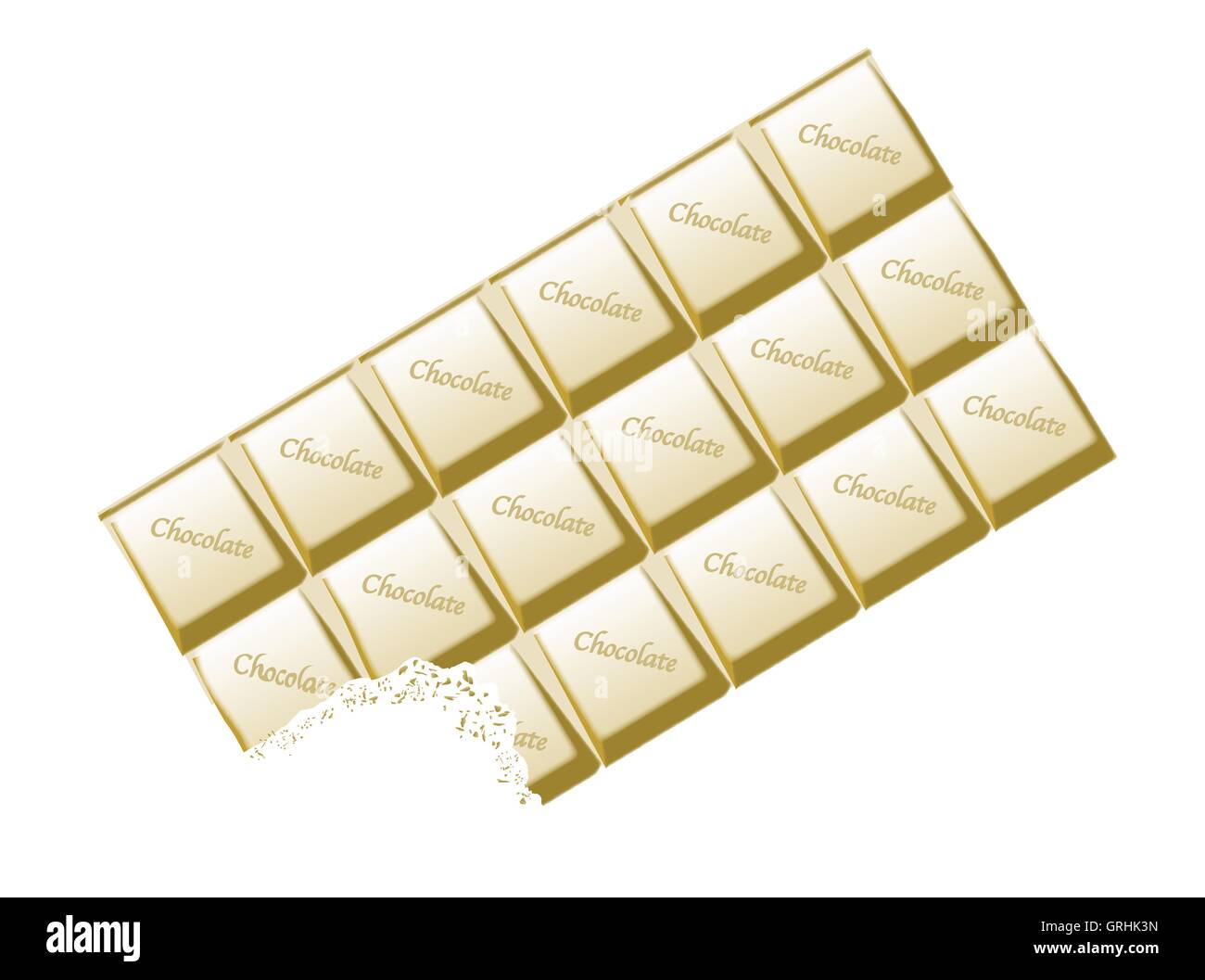 White Chocolate Bar Bite Stock Vector Image & Art - Alamy