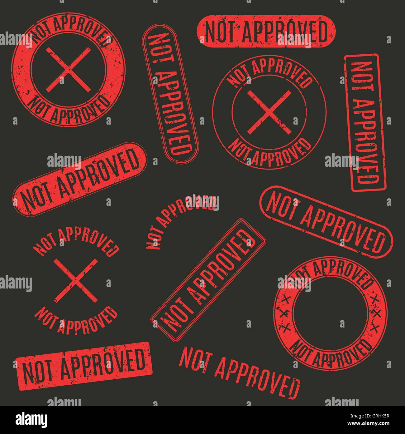 Not approved stamp hi-res stock photography and images - Alamy