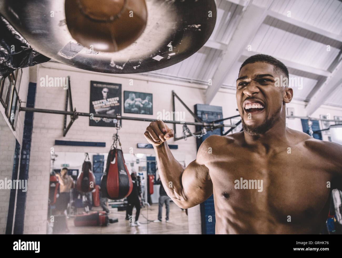 British Heavyweight boxer, Anthony Joshua during a portrait session at ...