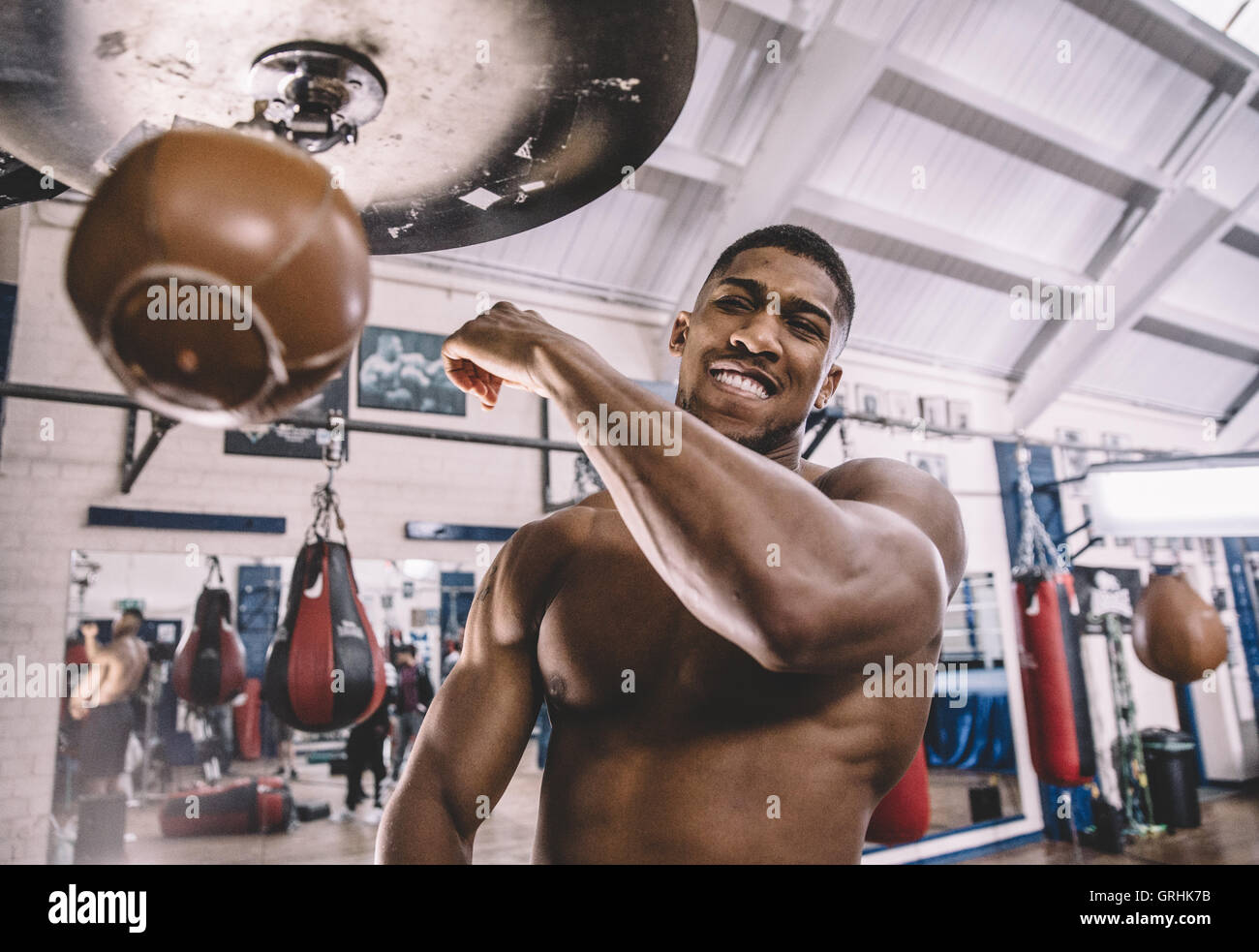 British Heavyweight boxer, Anthony Joshua during a portrait session at ...
