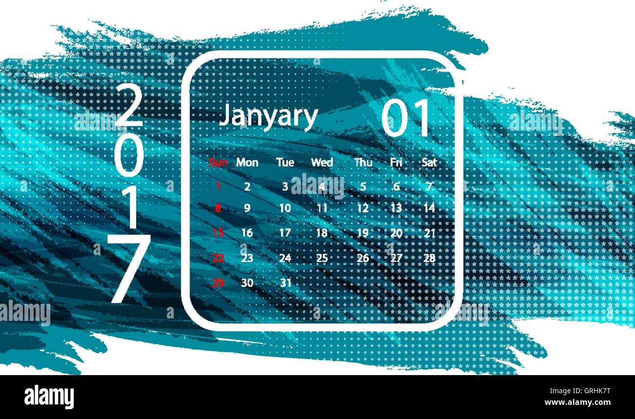 Vector calendar for 2017 Stock Vector Image & Art - Alamy