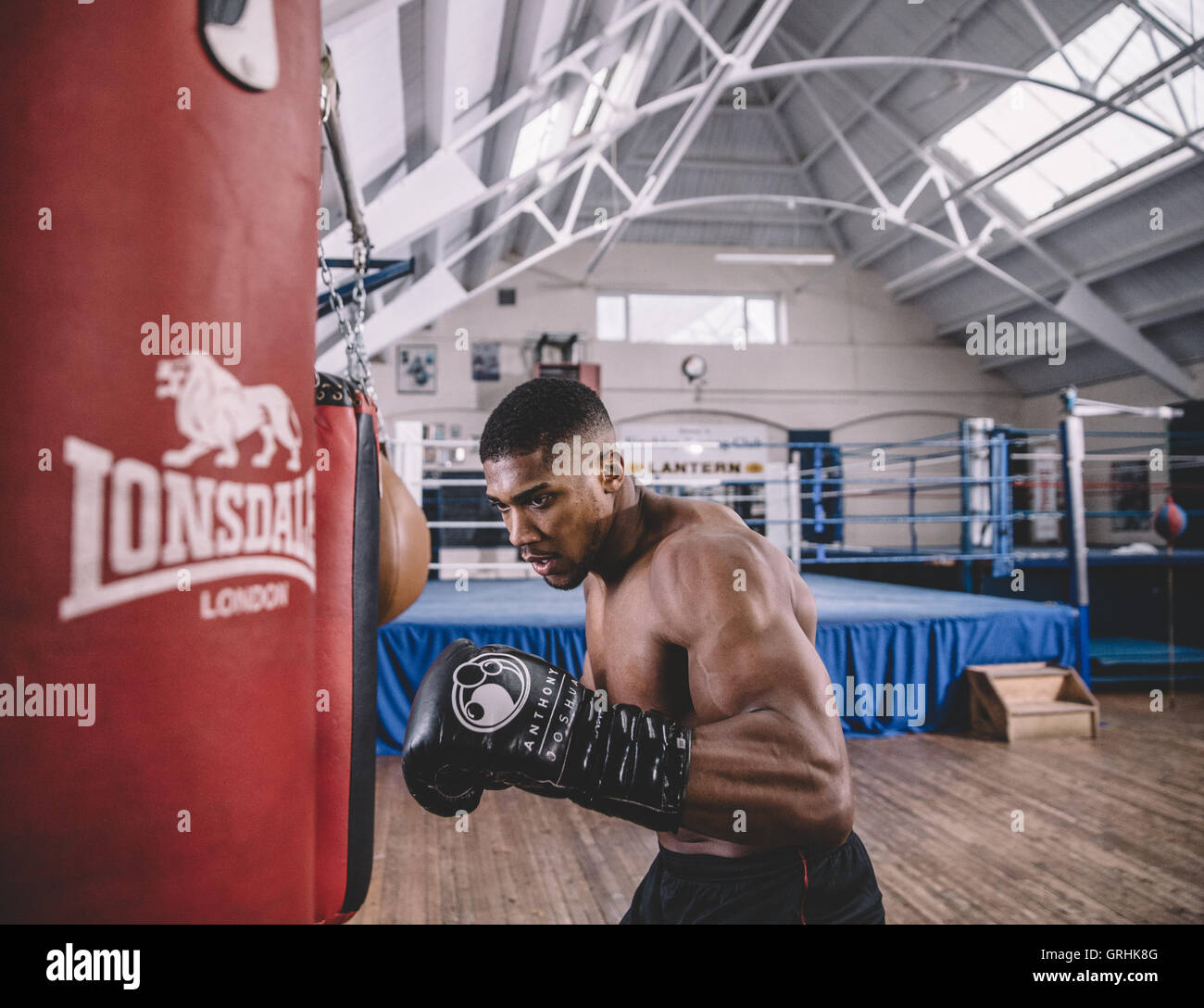 British Heavyweight boxer, Anthony Joshua during a portrait session at ...