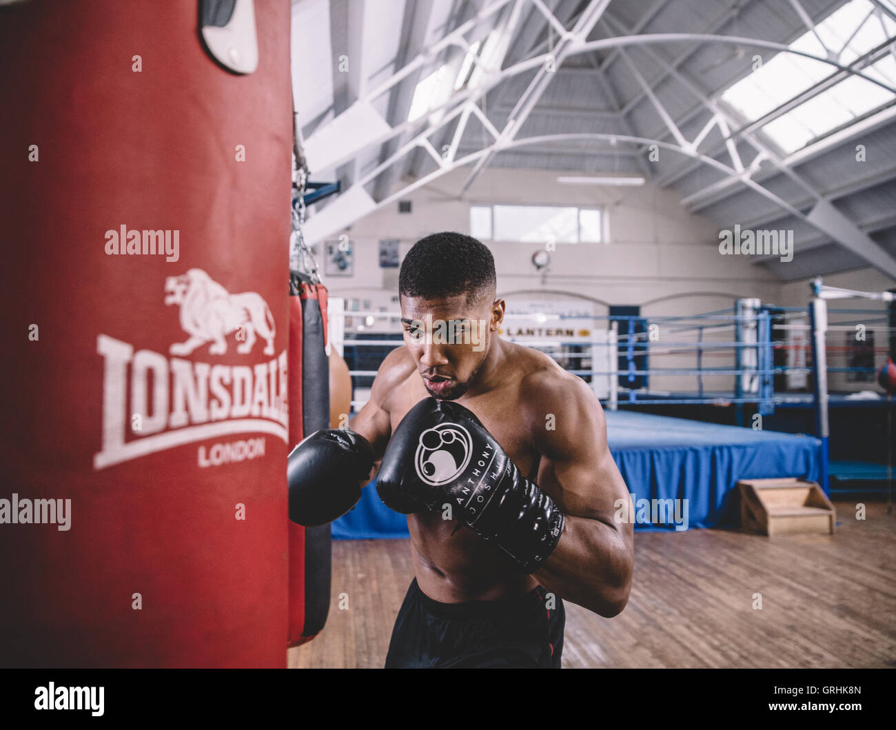 British Heavyweight boxer, Anthony Joshua during a portrait session at ...