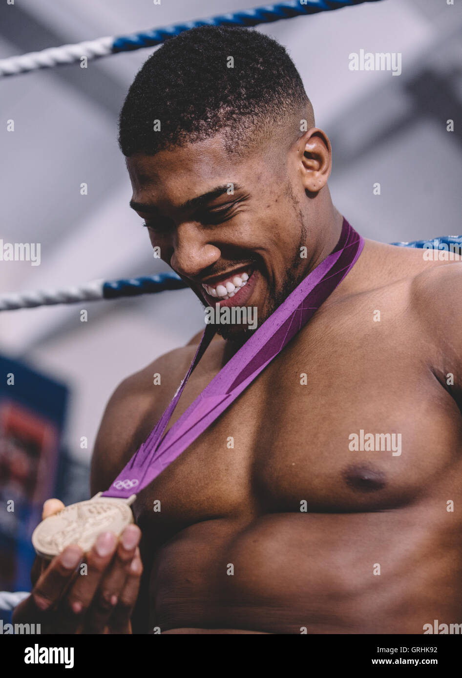British Heavyweight boxer, Anthony Joshua during a portrait session at ...