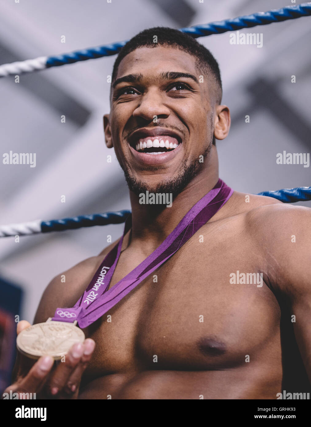 British Heavyweight boxer, Anthony Joshua during a portrait session at ...