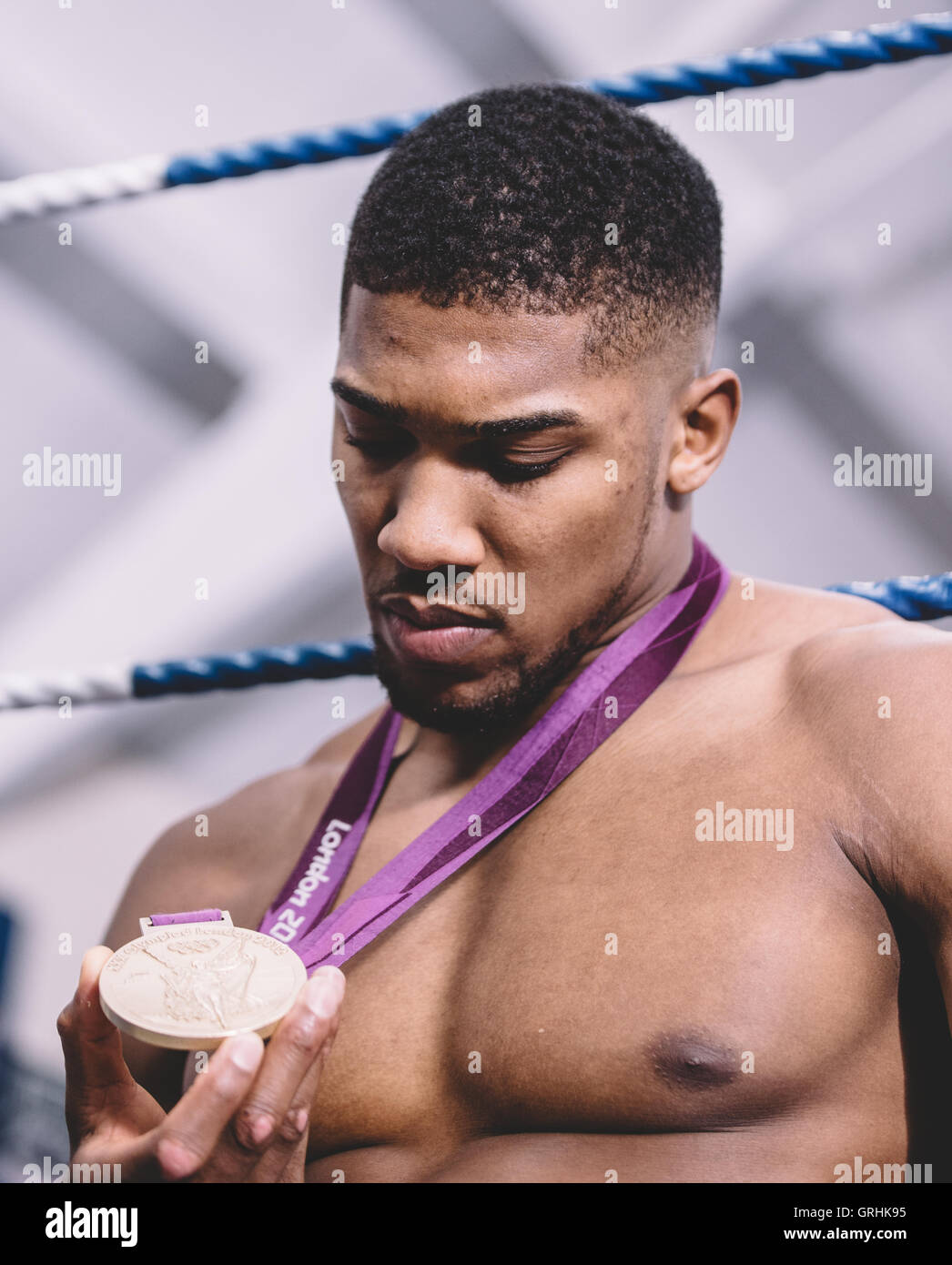 British Heavyweight boxer, Anthony Joshua during a portrait session at ...