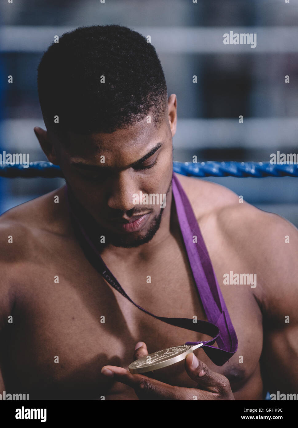 British Heavyweight boxer, Anthony Joshua during a portrait session at ...
