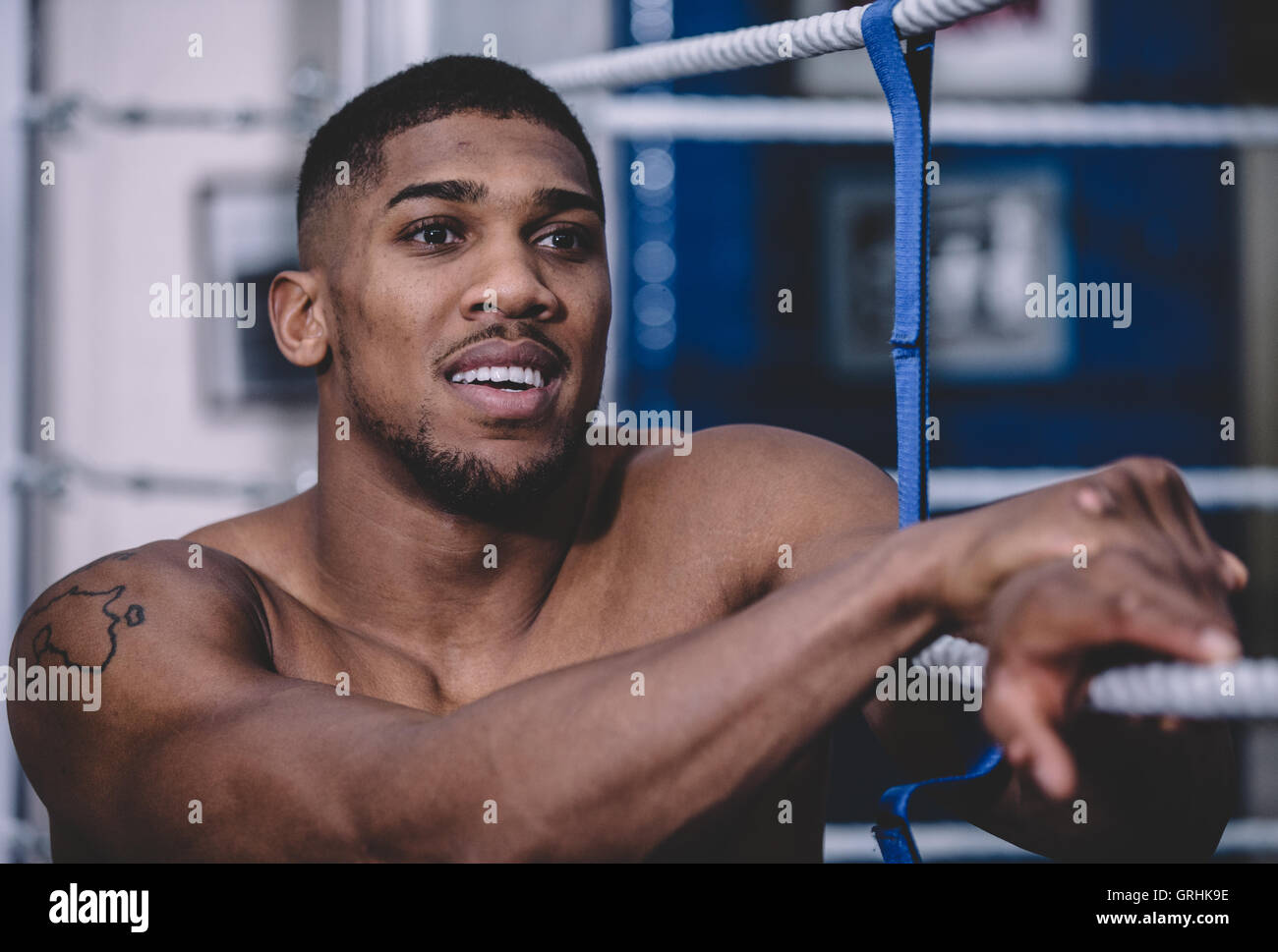 British Heavyweight boxer, Anthony Joshua during a portrait session at ...