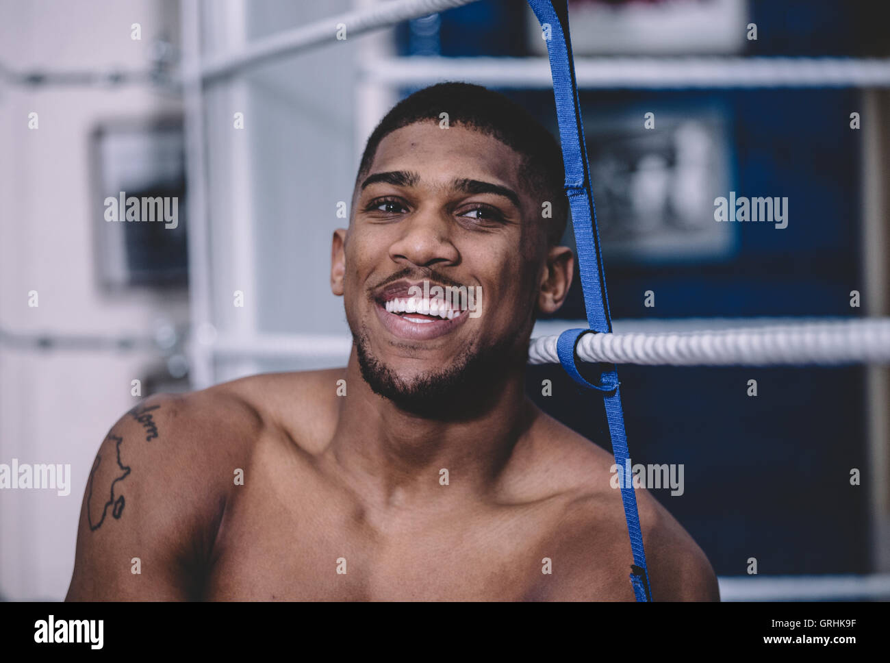 British Heavyweight boxer, Anthony Joshua during a portrait session at ...