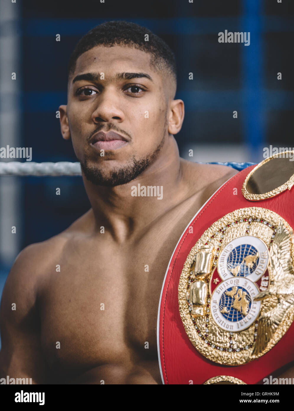 British Heavyweight boxer, Anthony Joshua during a portrait session at ...