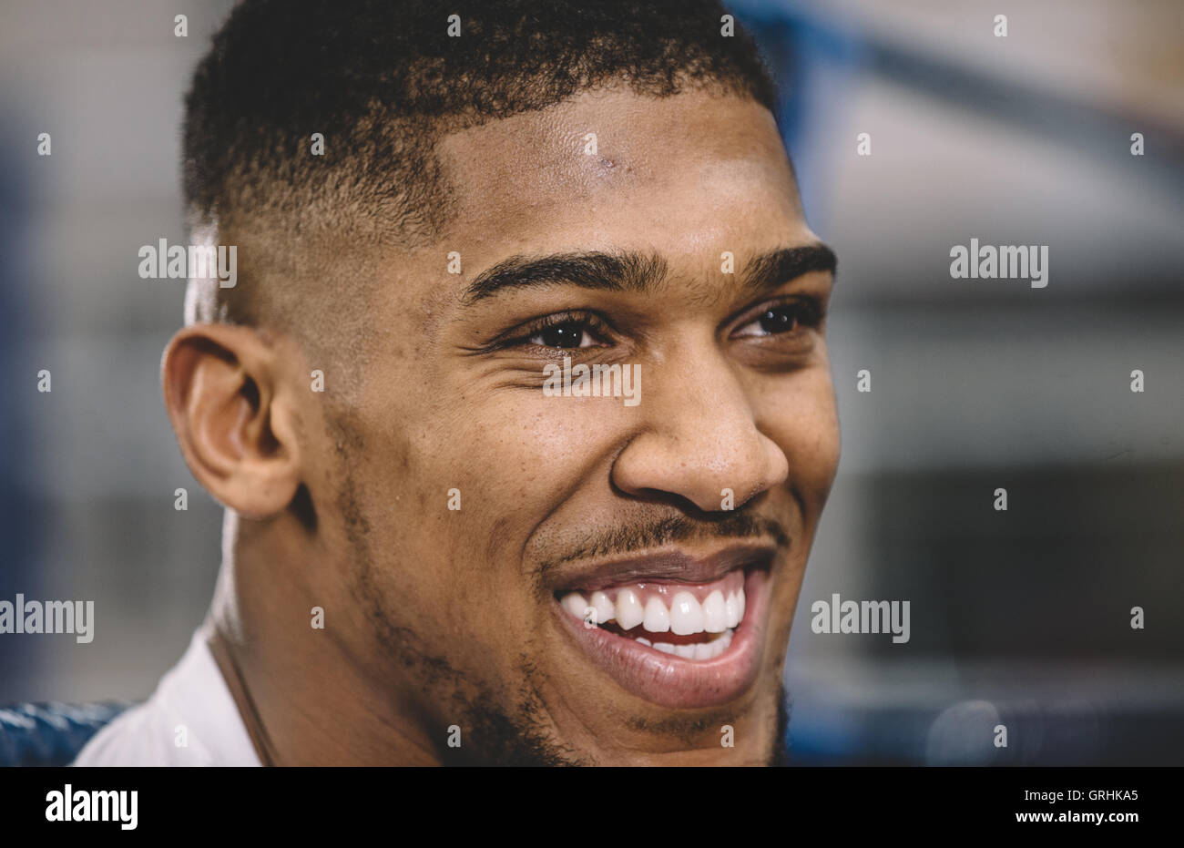 British Heavyweight boxer, Anthony Joshua during a portrait session at ...